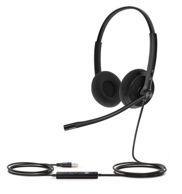 אוזנייה כפולה ל־VoIP ומוקדים טלפוניים - Yealink UH34 Lite B USB
